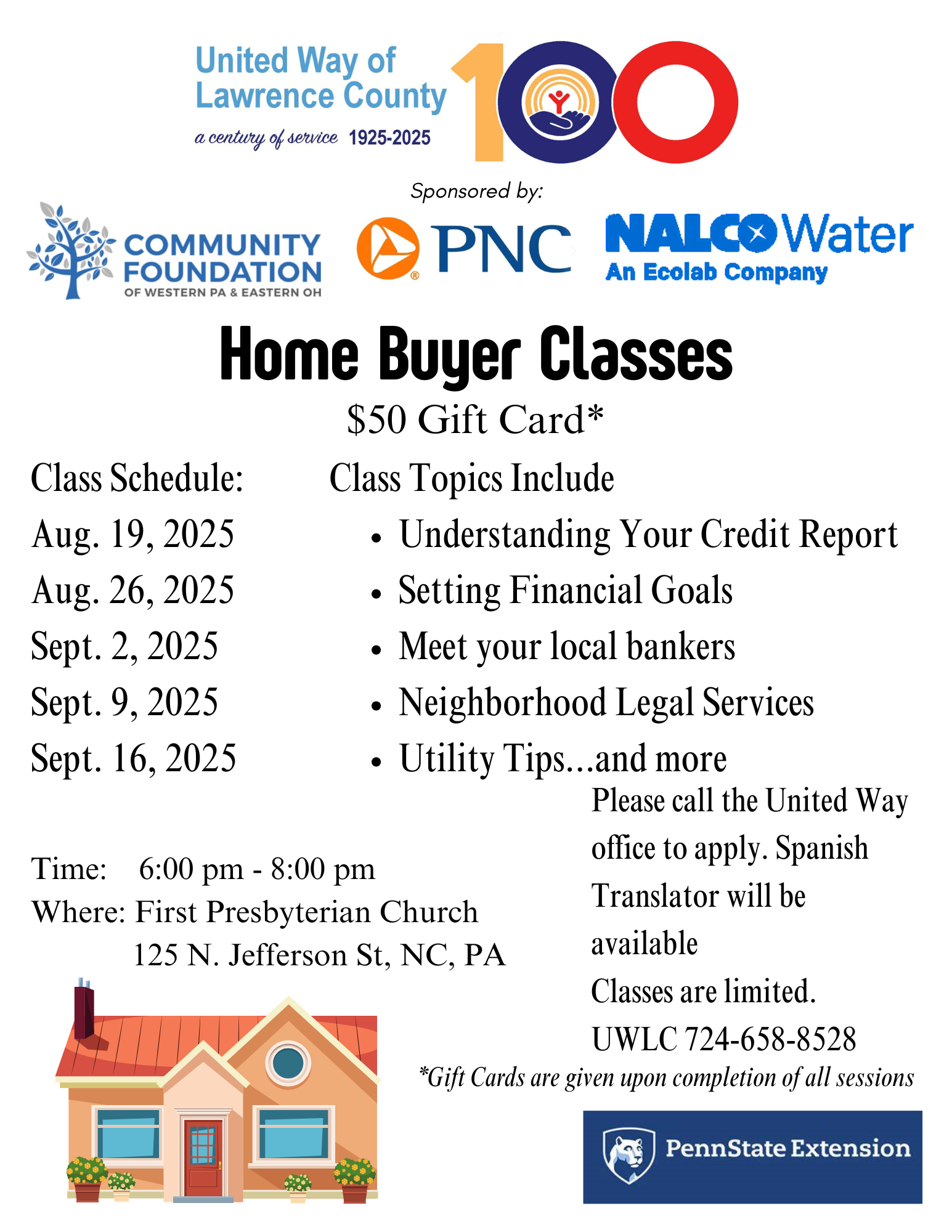 Home Buyer Classes - UNITED WAY OF LAWRENCE COUNTY